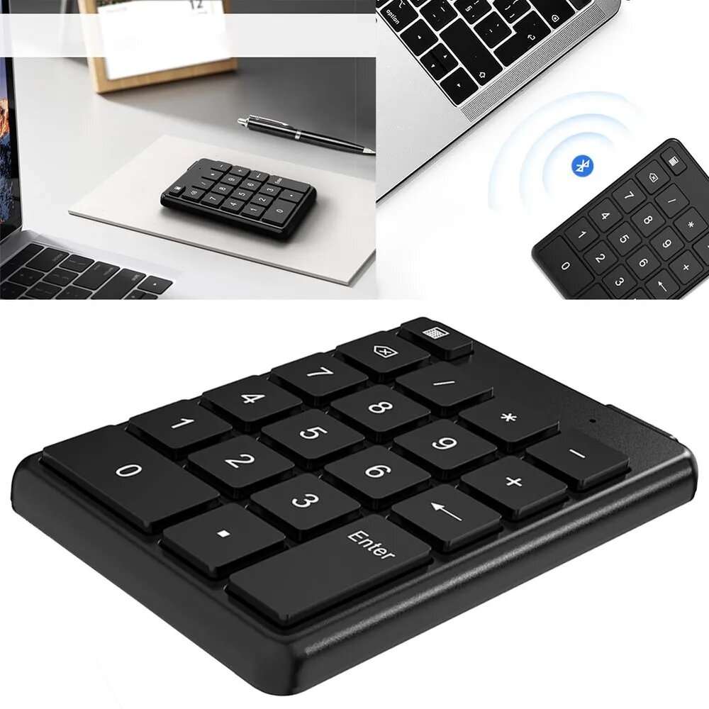 Беспроводная Bluetooth-клавиатура с цифровой панелью, 19 клавиш, CR2032