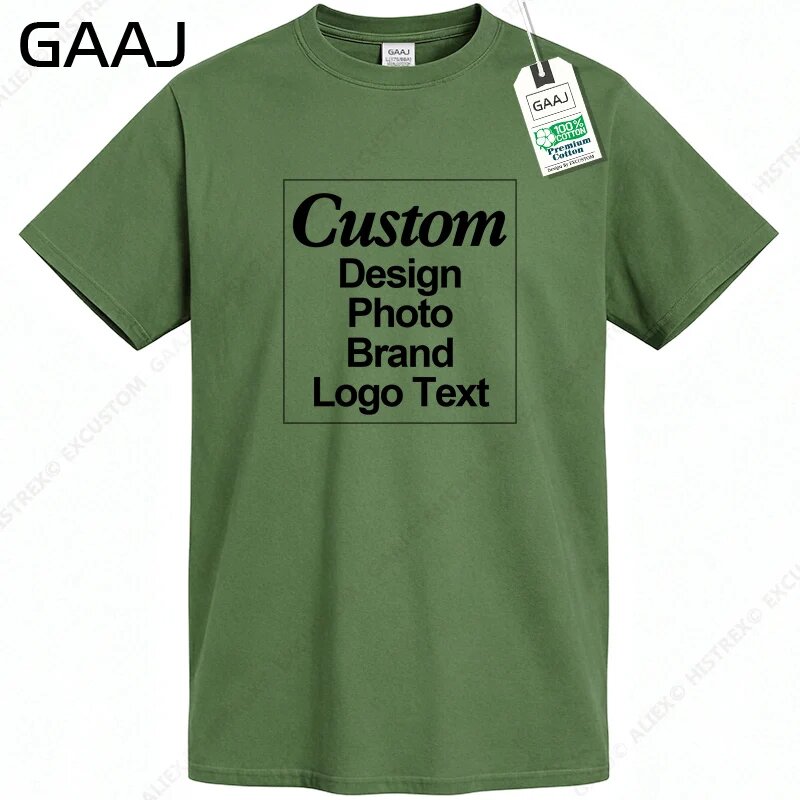 Футболка GAAJ кастомная, цвет Army, Зеленый