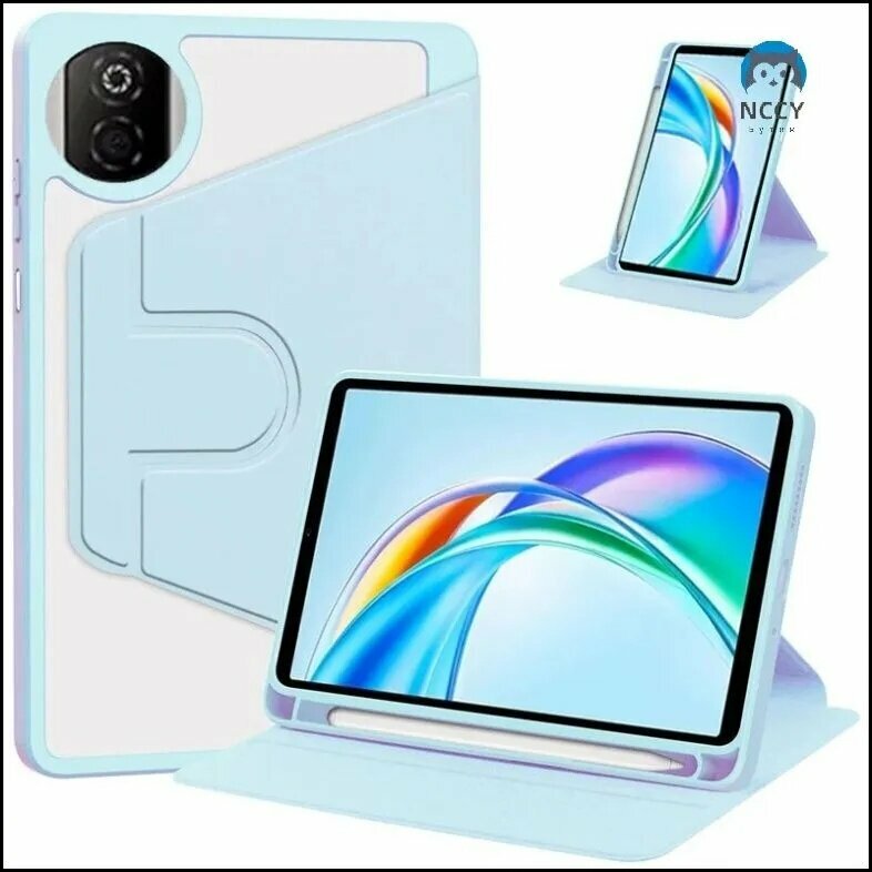 Эксклюзивный защитный чехол с функцией вращения и держателем для стилуса совместим с моделями планшетов Huawei Honor Pad X7 8.7 дюйма 2025 года JMSW09 и JMSL09