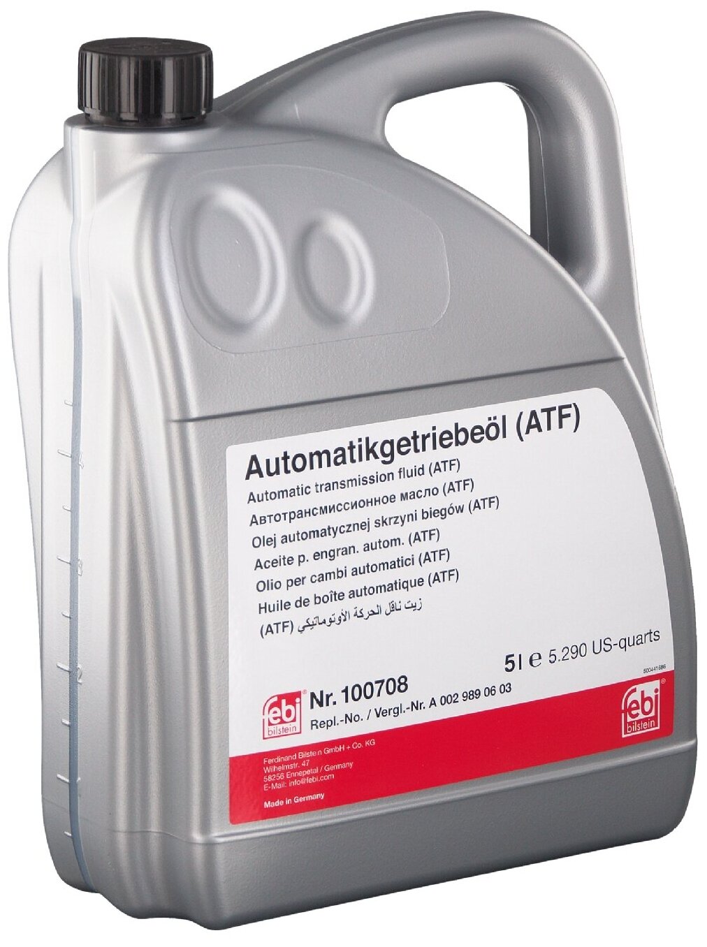 FEBI FEBI Масло трансмиссионное ATF желтое 5л (MB 236.16, MB 236.17) FEBI 100708