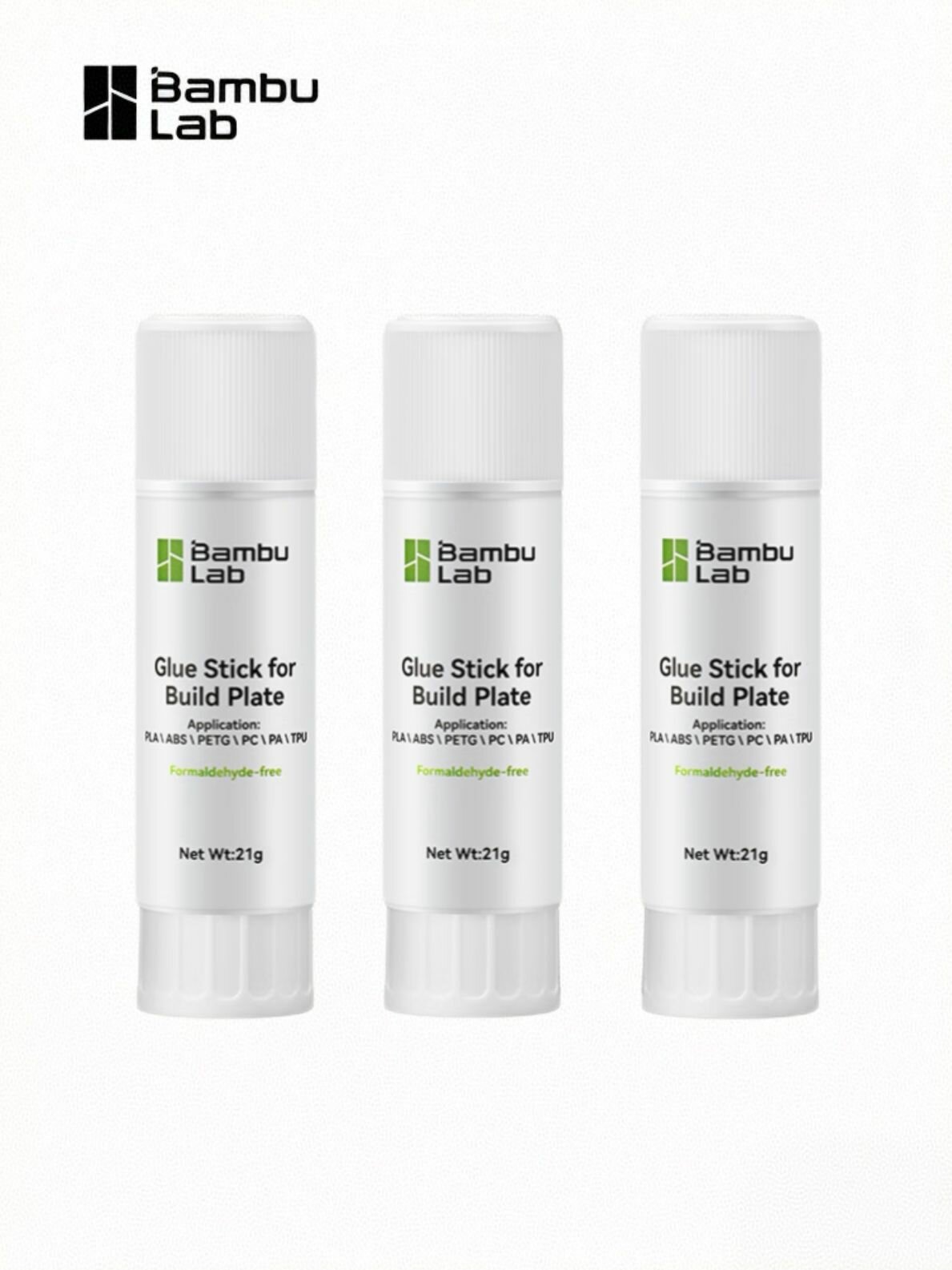 Bambu Lab Клей для 3D печати твердый клей PVP 3 шт, для уменьшения деформации стола 3D-принтера