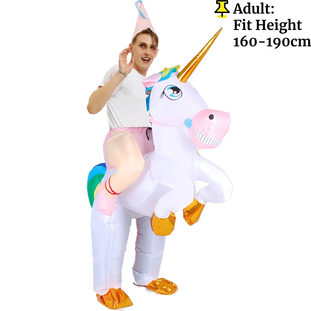 Детский надувной костюм единорога Fit Height 160-195cm