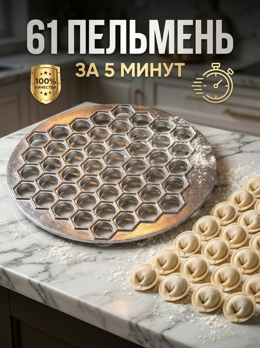 1 штука формы для пельменей-серебристая-37 отверстий