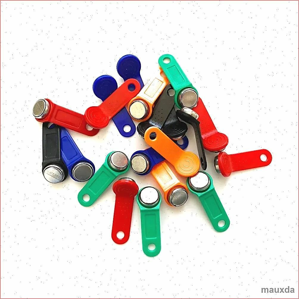 Ключ для домофона RW1990, заготовка-таблетка перезаписываемая, разные цвета (10 шт)