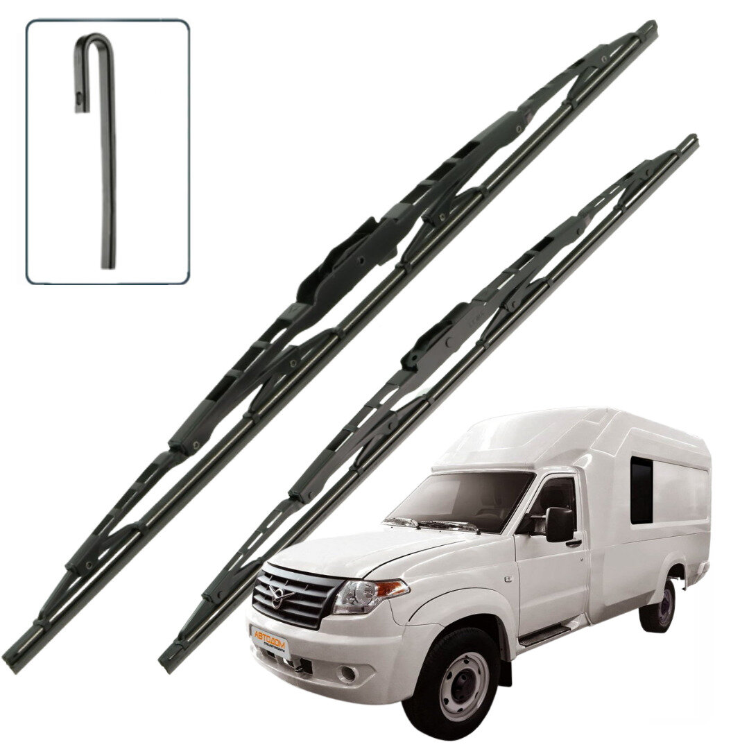 Дворники UAZ PROFI / УАЗ Профи 1288 фургон 2020 / 2021 / 2022 Щетки стеклоочистителя каркасные для автомобиля 550мм-450мм к-т 2шт.