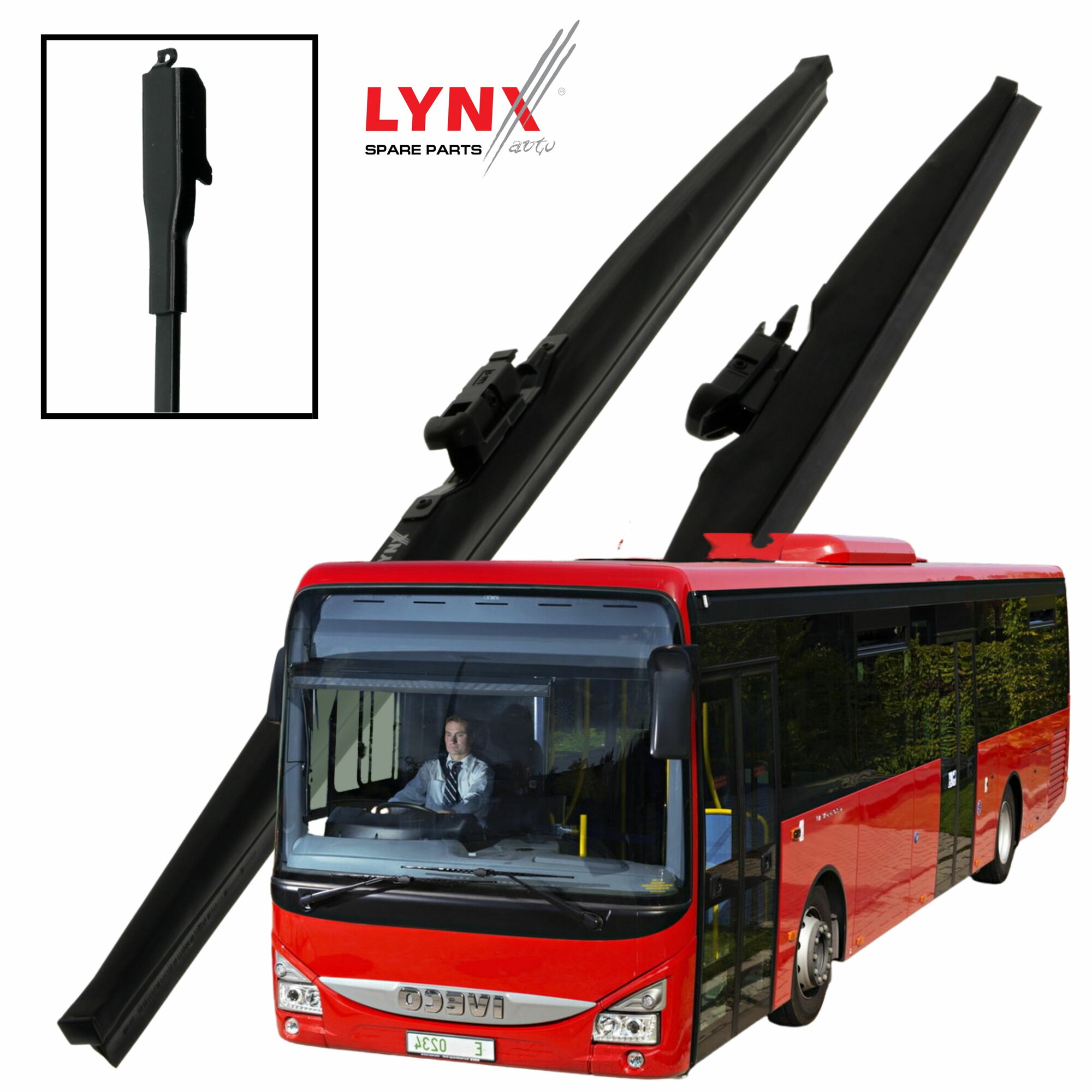 Дворники Iveco Crossway (1) / Ивеко Кроссвей 2013 2014 2015 2016 2017 2018 2019 2020 2021 2022 Щетки стеклоочистителя зимние LYNXauto 650мм-600мм к-т 2шт.