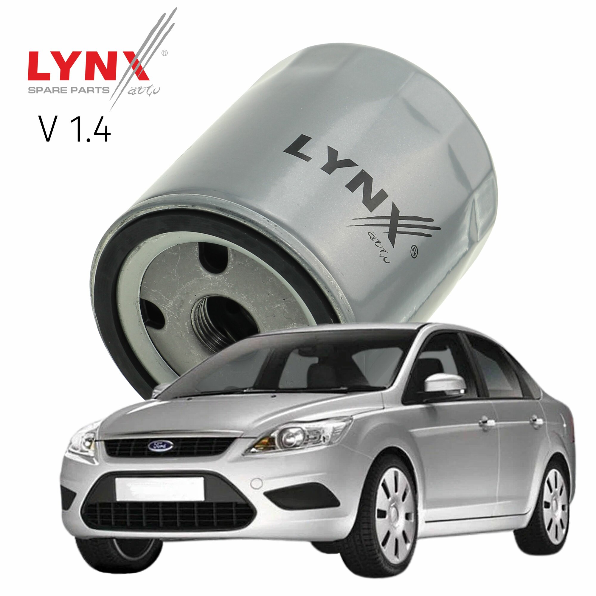 Фильтр масляный Ford Focus (2) / Форд Фокус 2004 2005 2006 2007 2008 2009 2010 V1.4 ASDA, ASDB / 1шт LYNXauto