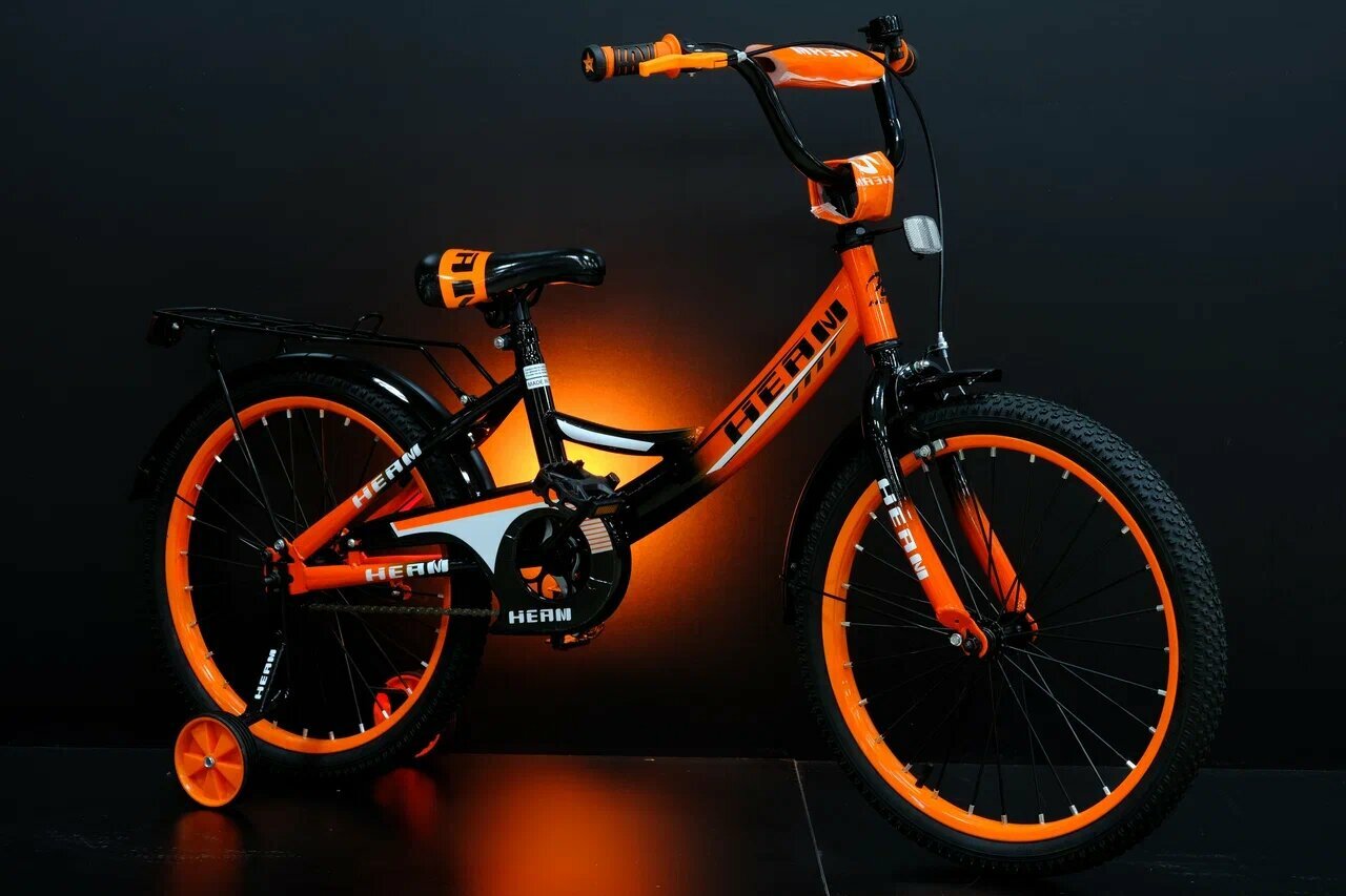 Детский велосипед Heam Classic 20 Черно-оранжевый, 20 дюймов, 115–135см, до 70кг, односкоростной