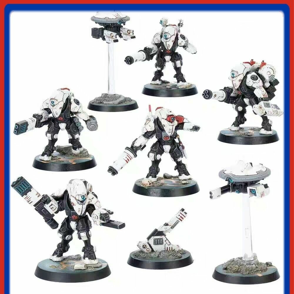 Набор Боевые костюмы XV25 "Стелс" Империи Тау из Kill Team (Смола, Литье) / T'au Empire XV25 Stealth Battlesuits (Resin, Cast)