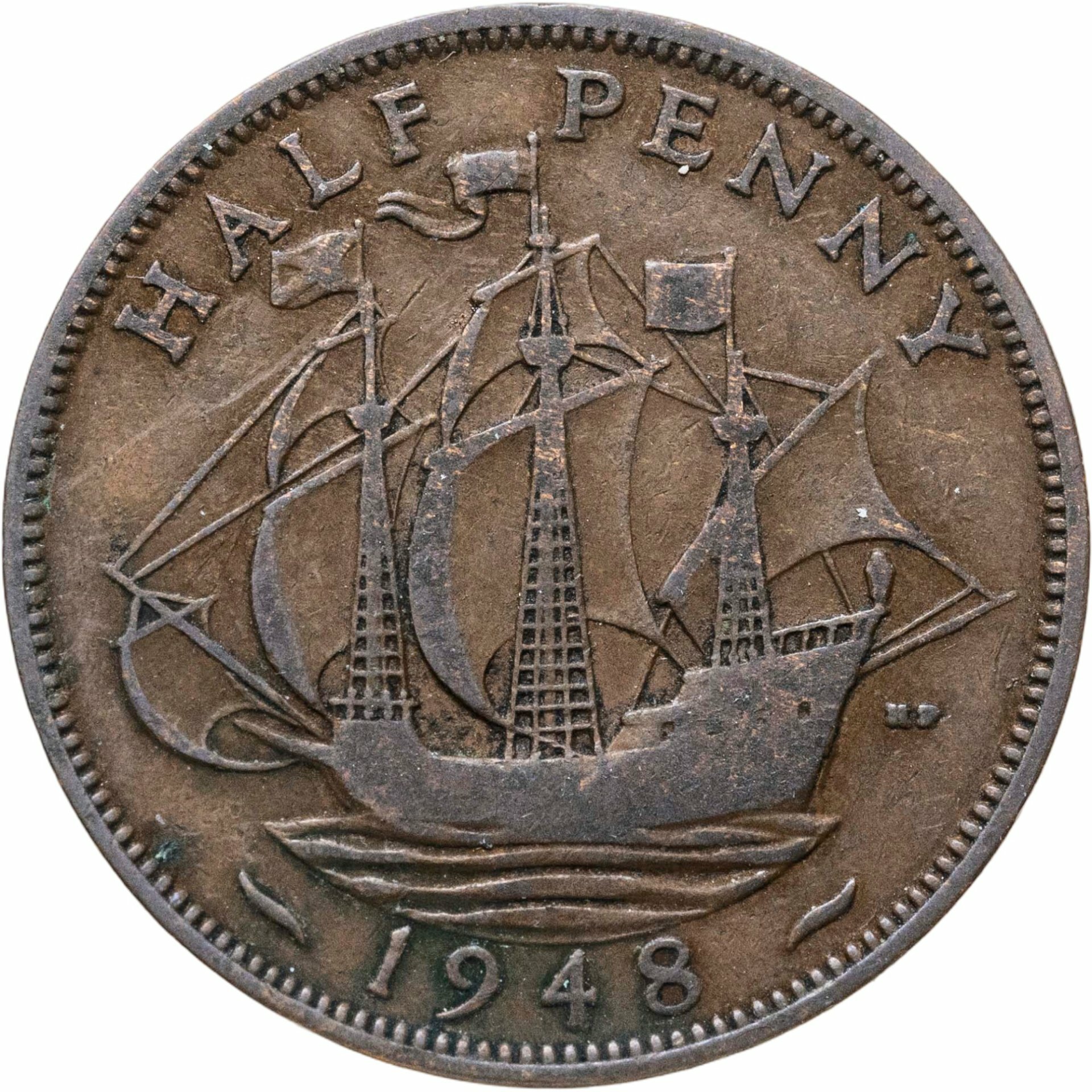 Великобритания 1/2 пенни (penny) 1948