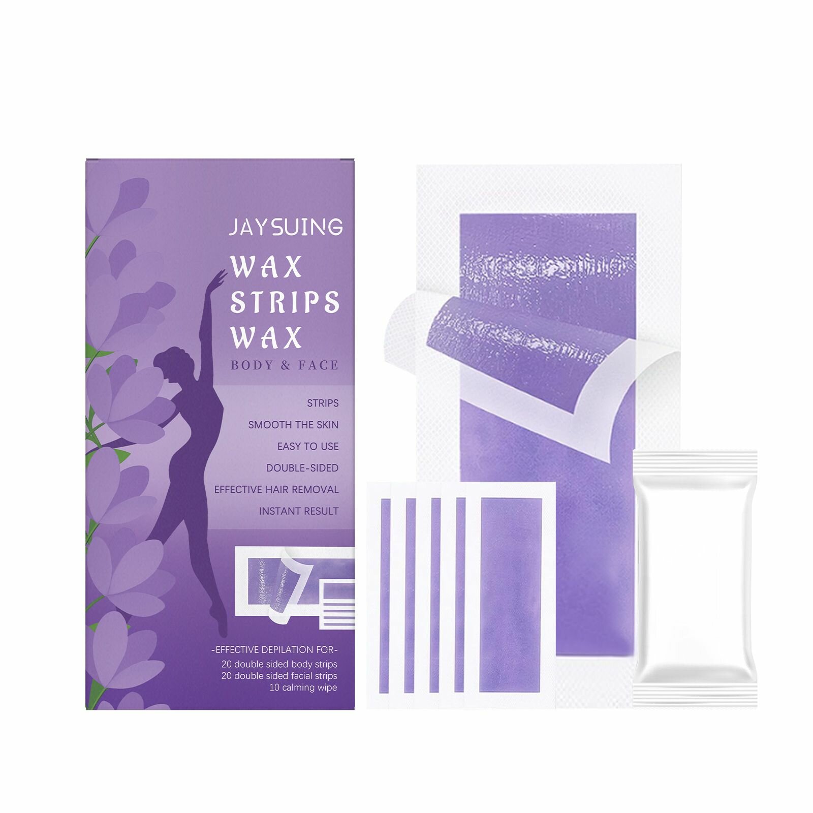 Восковые полоски для удаления волос на лице и теле JAYSUING, мягкие, увлажняющие, освежающие, не раздражающие, очищают кожу, делают ее гладкой и чистой