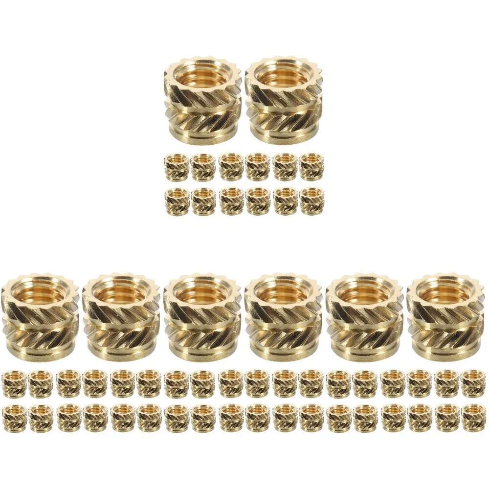 Мебельная гайка латунная М10 x 1.0, комплект 50 шт.