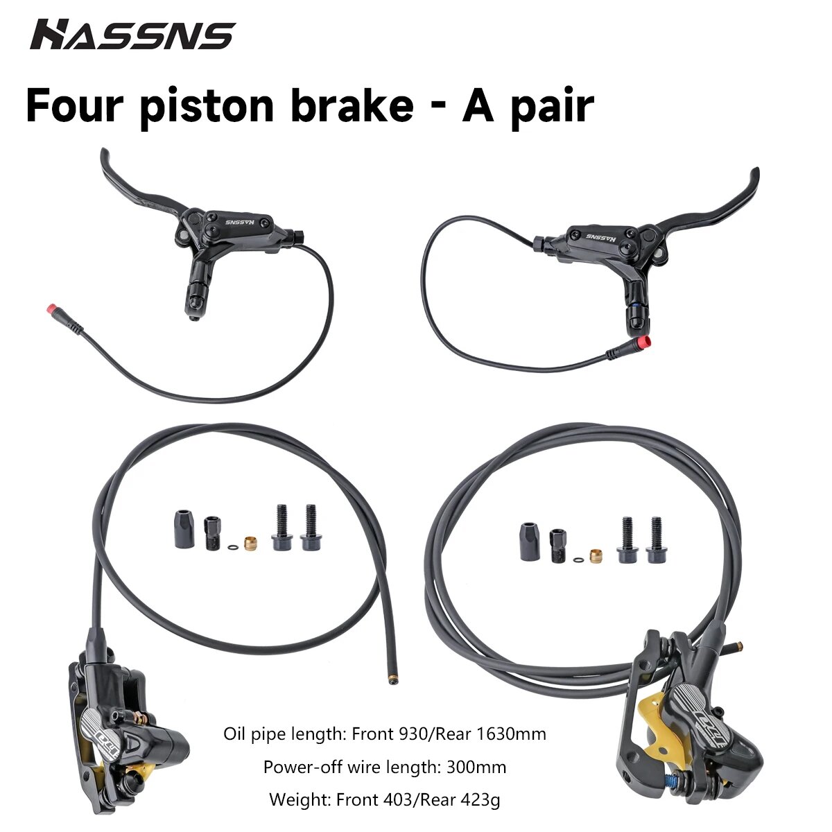 HASSNS E4 Гидравлические тормоза 4-поршневые 160 мм E4-DD A Pair