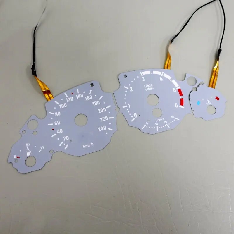 Накладка на приборную панель SD MOTOR EL Glow Gauge для BMW E39 E53 Diesel 520d 525d 530d X5 3.0d, спидометр 240 км/ч, тахометр 7000 об/мин
