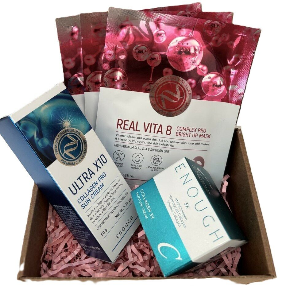 Набор средств от бренда Enough 5 средств. увлажнение, питание.