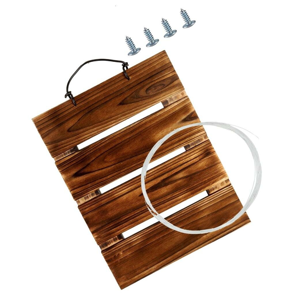 Деревянная доска для посадки папоротника из оленьих рогов, подвесная доска для цветочного горшка-24* 32 см, обугленная доска, 1 штука