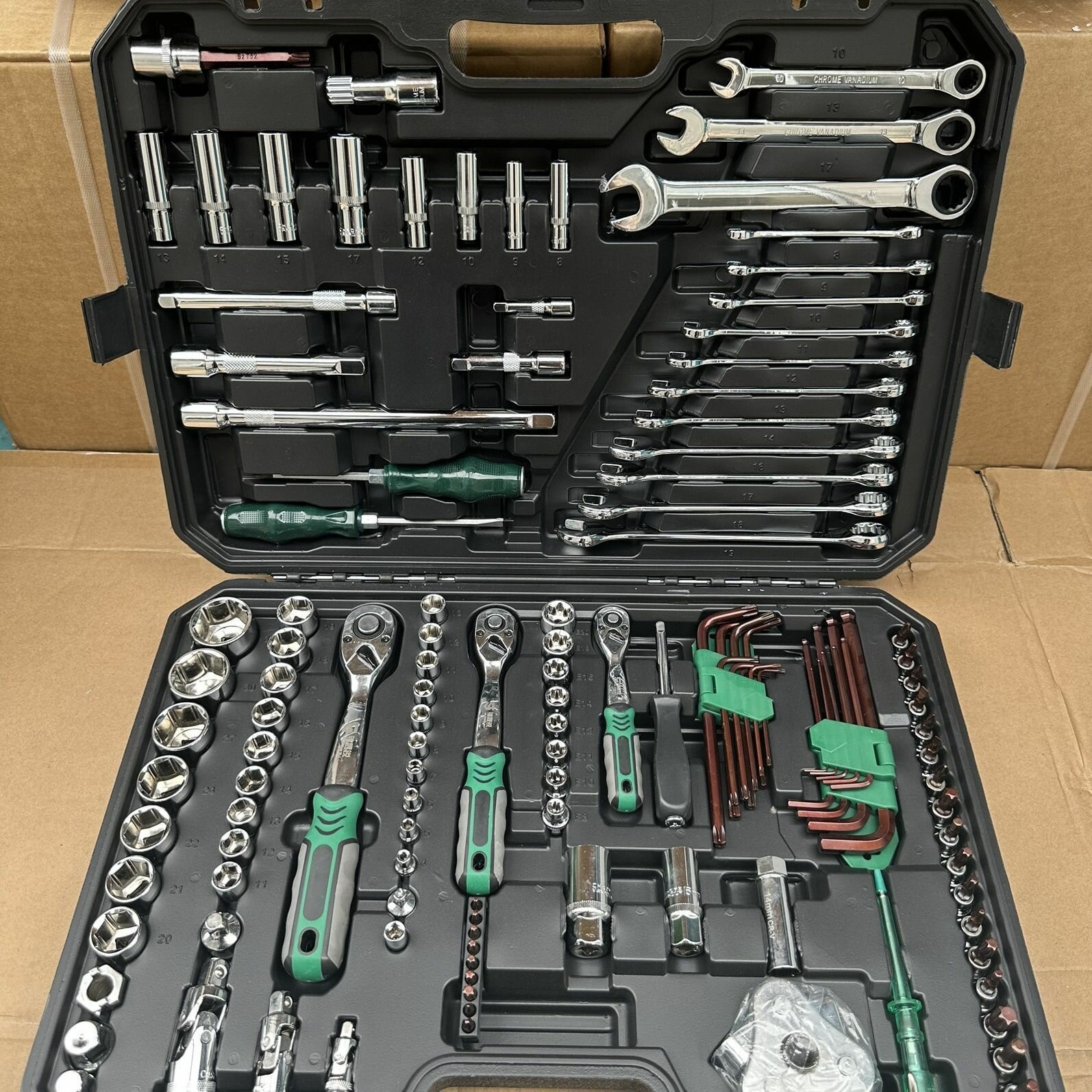 216-предметный набор инструментов для ремонта автомобилей с комбинацией трещотки и быстрого ключа