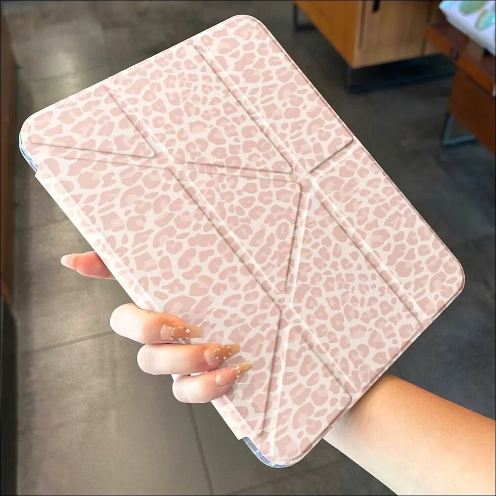 Стильный чехол для iPad 11 (2025 )11' с розовым леопардовым принтом яркий аксессуар для смелых и модных