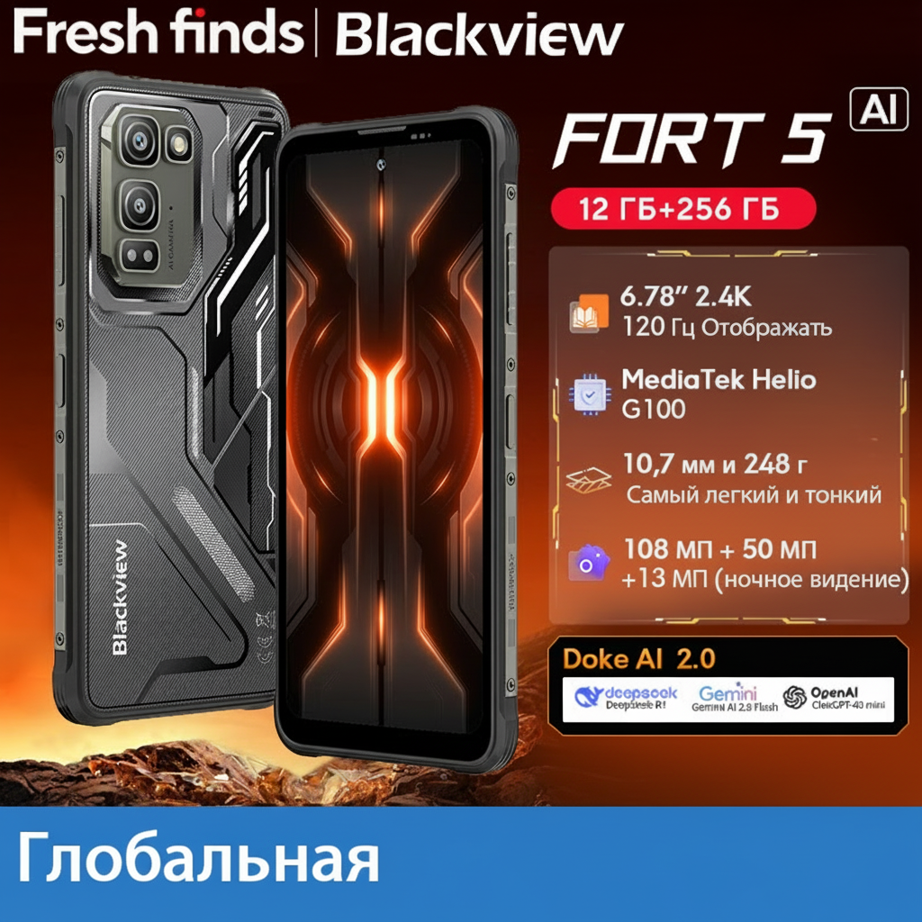 Смартфон Blackview Fort 5, 12/256ГБ, global