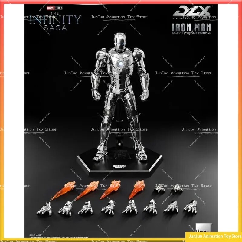 Фигурка Threezero Iron Man DLX Chrome Edition, цвет MK2 Plating