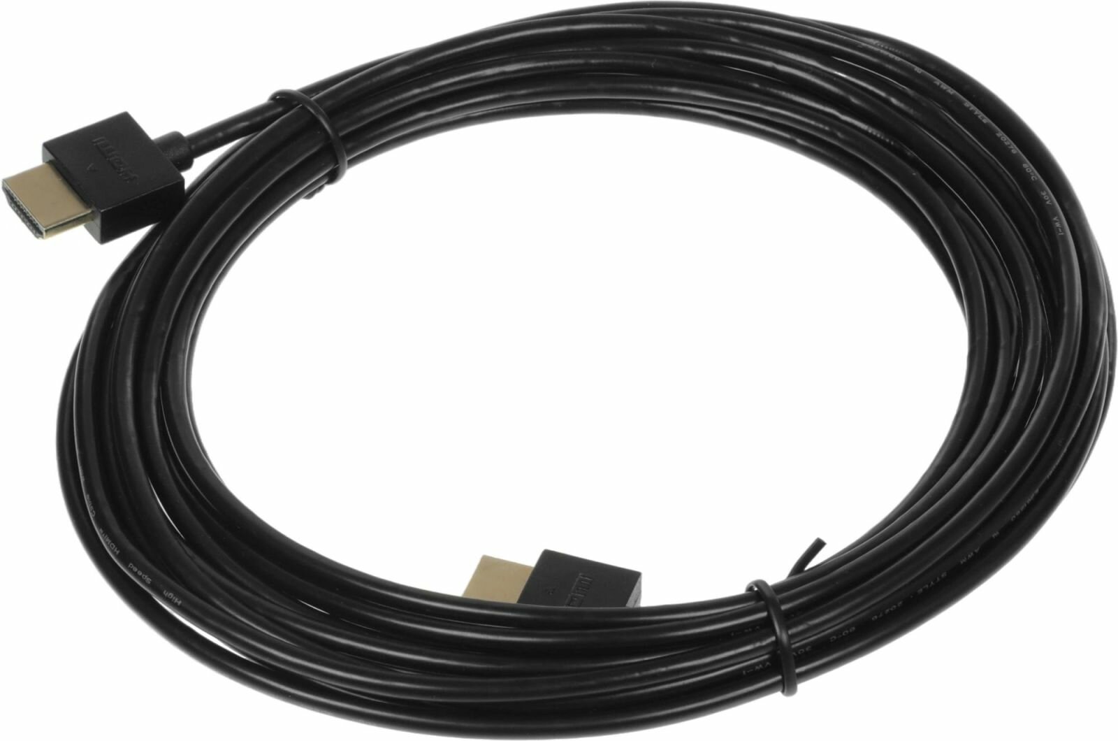 Кабель аудио-видео HDMI m - HDMI m, 5 м, позолоченные контакты, черный