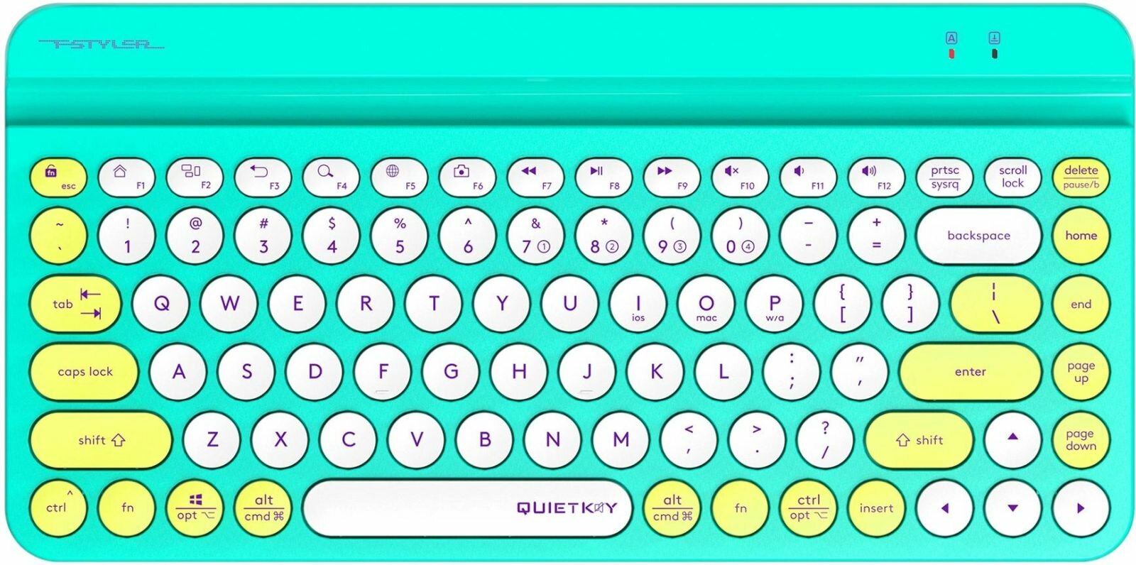 Клавиатура A4Tech зеленый, USB, беспроводная, BT Radio, Slim, Multimedia (FBK30 AVOCADO)