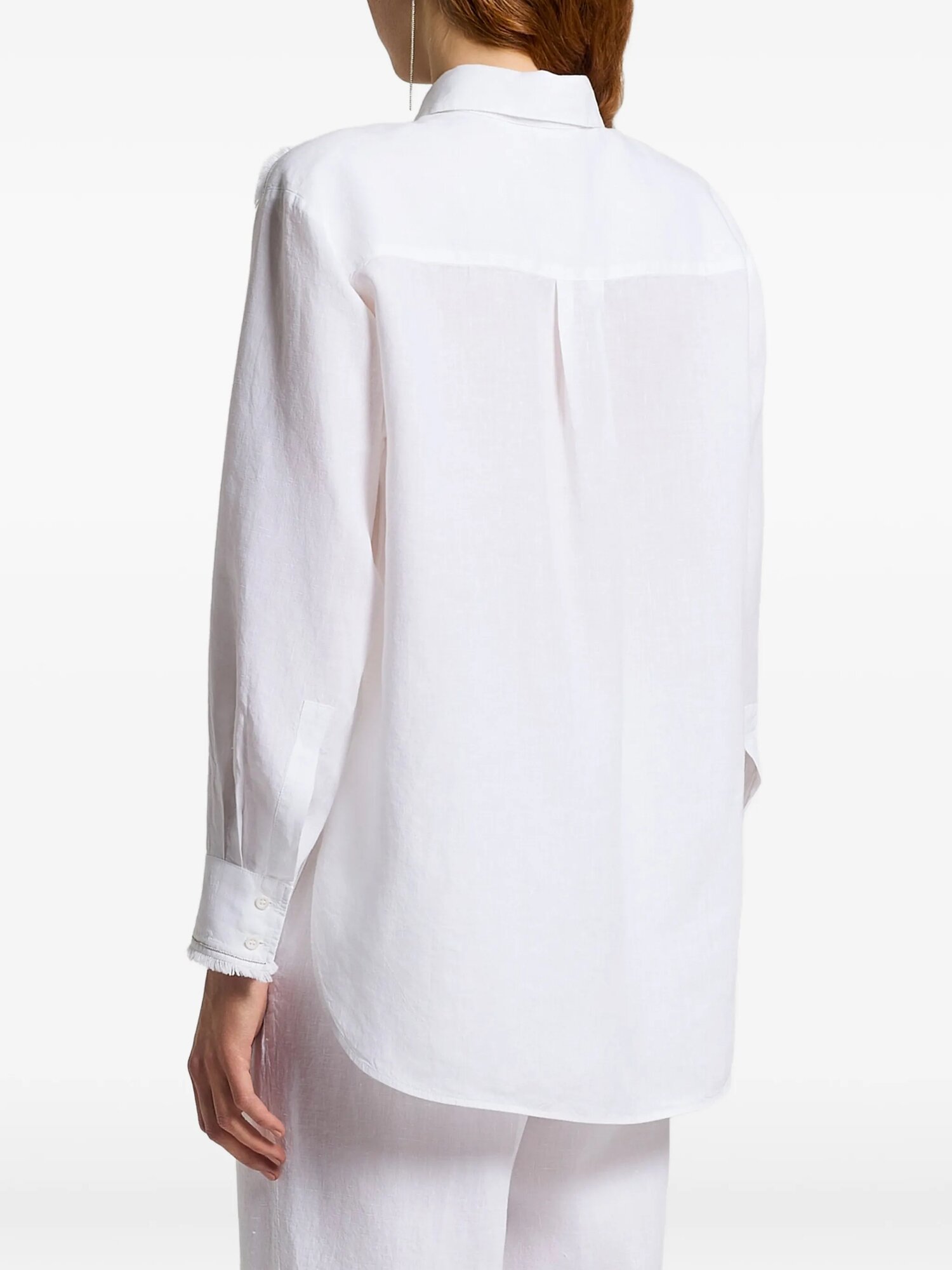 Рубашка PESERICO Fringed shirt, размер 36, белый — фото 1