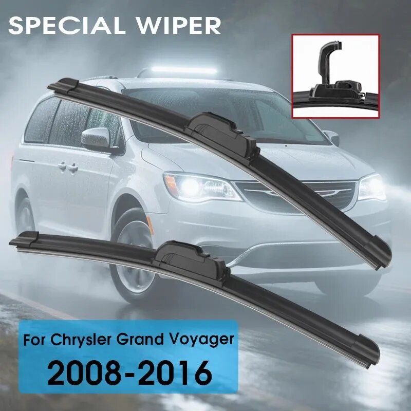 Щетка стеклоочистителя Гибридная, арт. Для Chrysler Grand Voyager 26 " 20" 2008-2016 передняя щетка стеклоочистителя автомобиля подходит для U-образного крючка стеклоочистители автоаксессуары