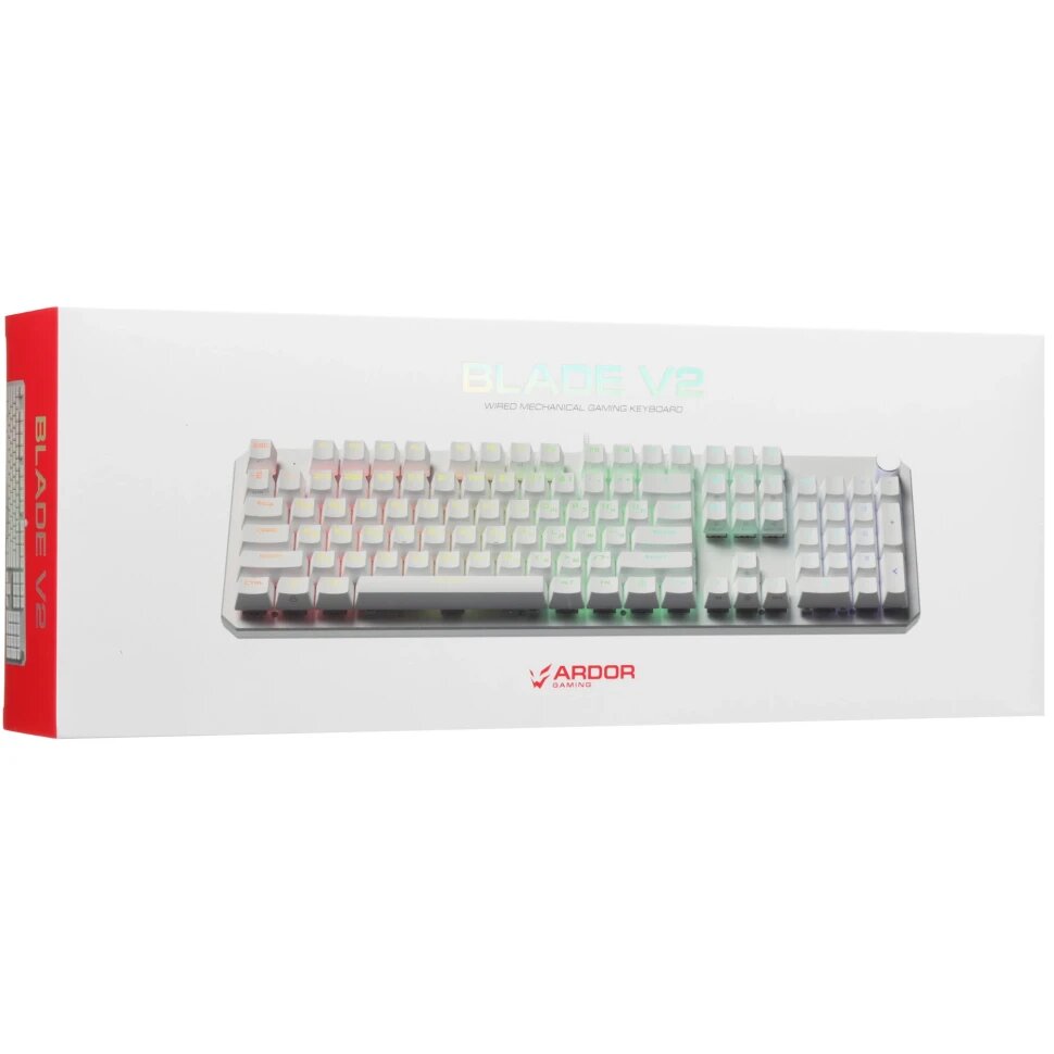 Клавиатура проводная ARDOR GAMING Blade V2, механическая, белый