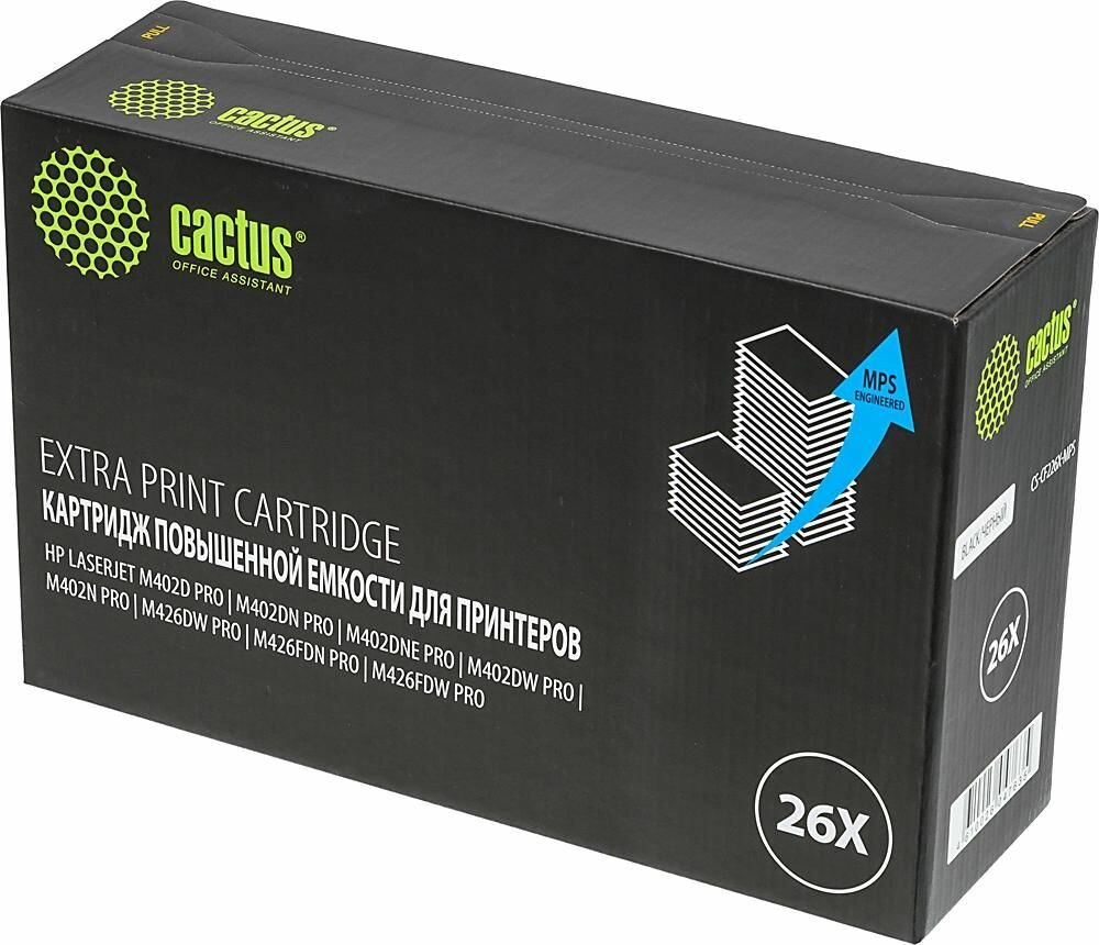 Картридж лазерный CACTUS CF226XX черный, 12000 страниц, для HP LJ M402d M402n M426dw M426fdn M426fdw (CS-CF226X-MPS)