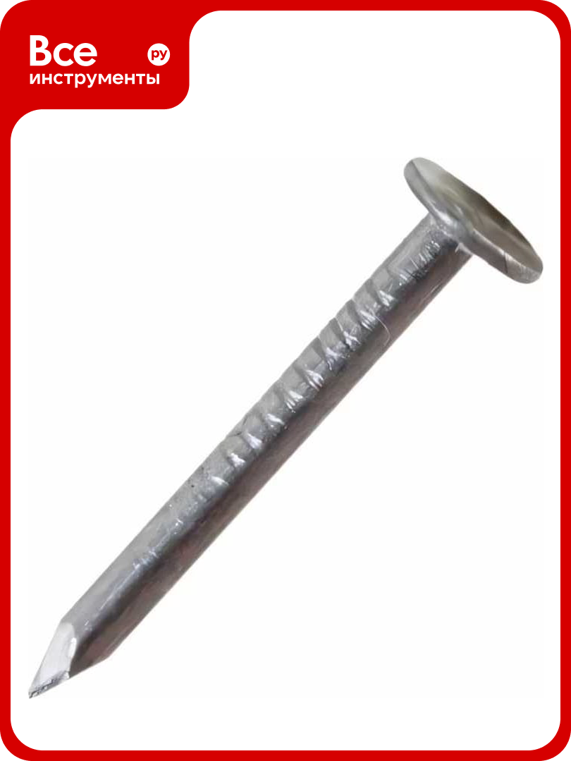 Толевой гвоздь 2.0х20, 500г (примерно 1037 шт.) - пакет Tech-Krep 124611 из высокоуглеродистой стали, без покрытий