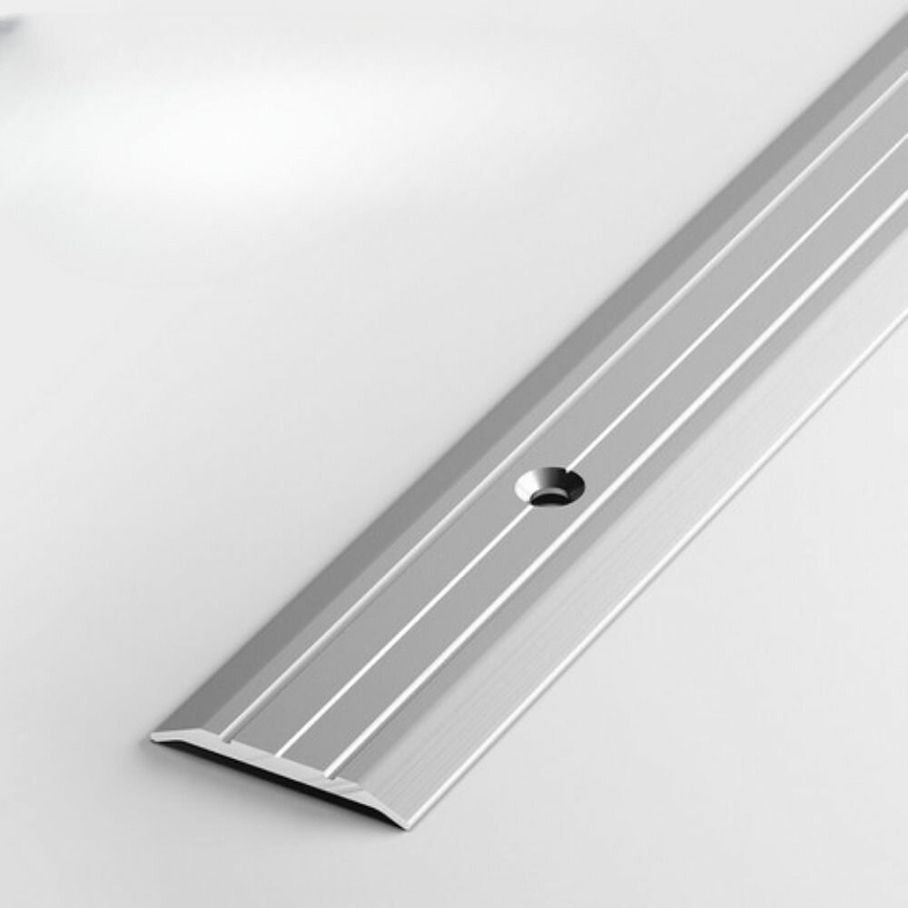 Порог-стык GlassBand размер 25х900 мм, 01л серебро-люкс, ПС 01