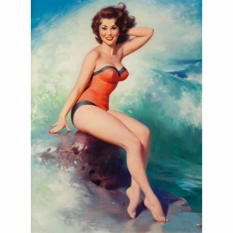 Постер для интерьера, Пинап девушки - Pin up girls, 30х20см.