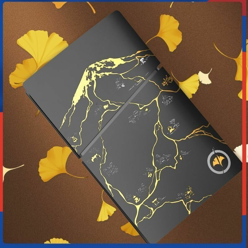 Лицевые панели для PS5 Slim Edition Защитная накладка с защитой от царапин и пыли (Ghost of Ytei)_Slim Disc Черное золото