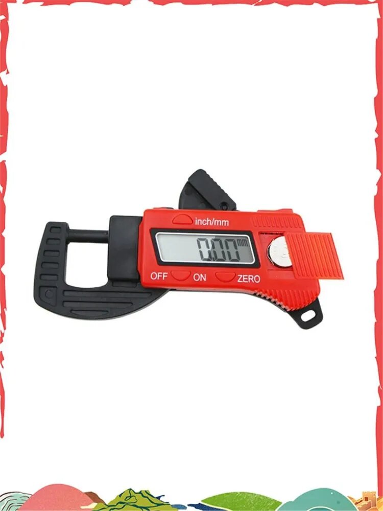 Датчик микрометра штангенциркуля цифровой толщины композитов из пластикового углеродного волокна 0-12,7 мм