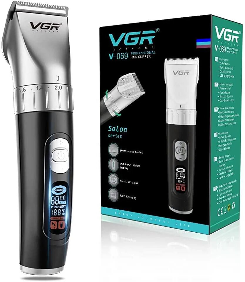 VGR Машинка для стрижки v-069, черный