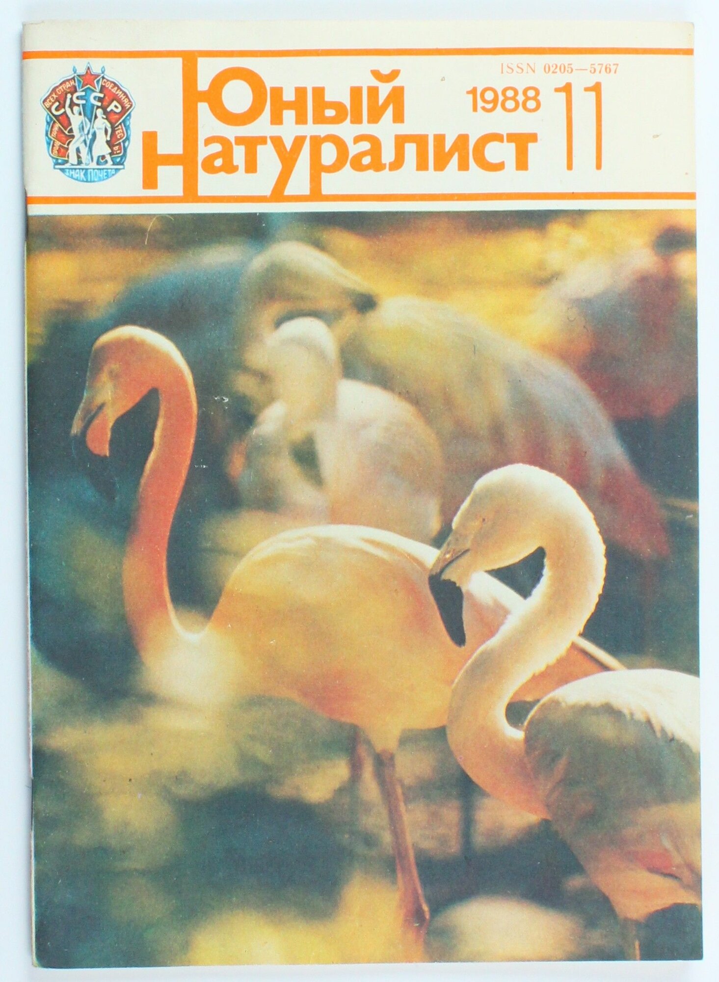 Винтажный журнал СССР Юный Натуралист, выпуск 11/1988