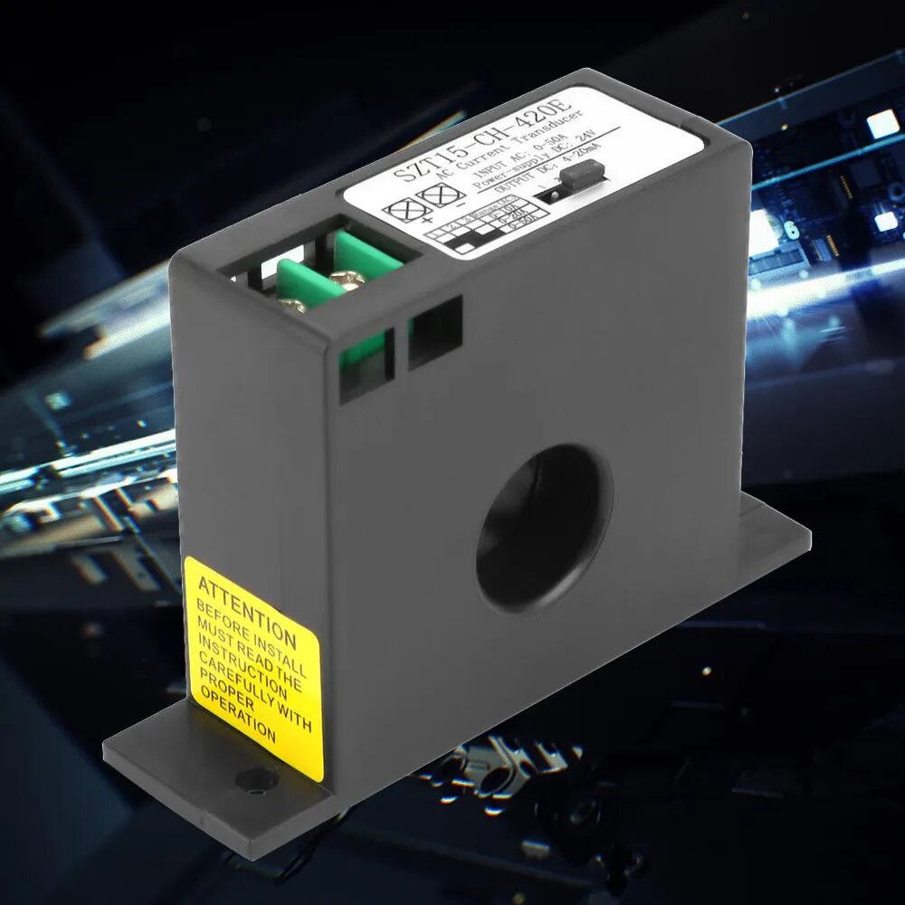Датчик тока SZT15-CH-420E AC Current Transducer 0-50A DC 4-20mA 24V — фото 1