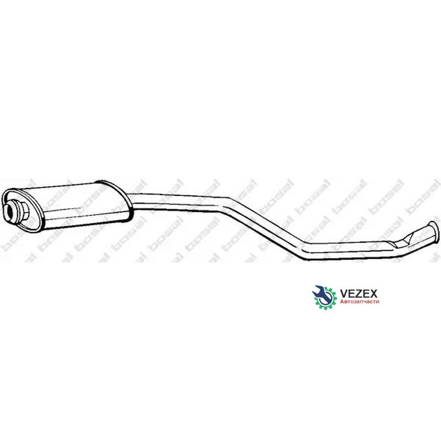 BOSAL 279-095 Глушитель (средняя часть)