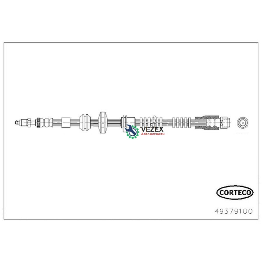 CORTECO 49379100 Шланг тормозной