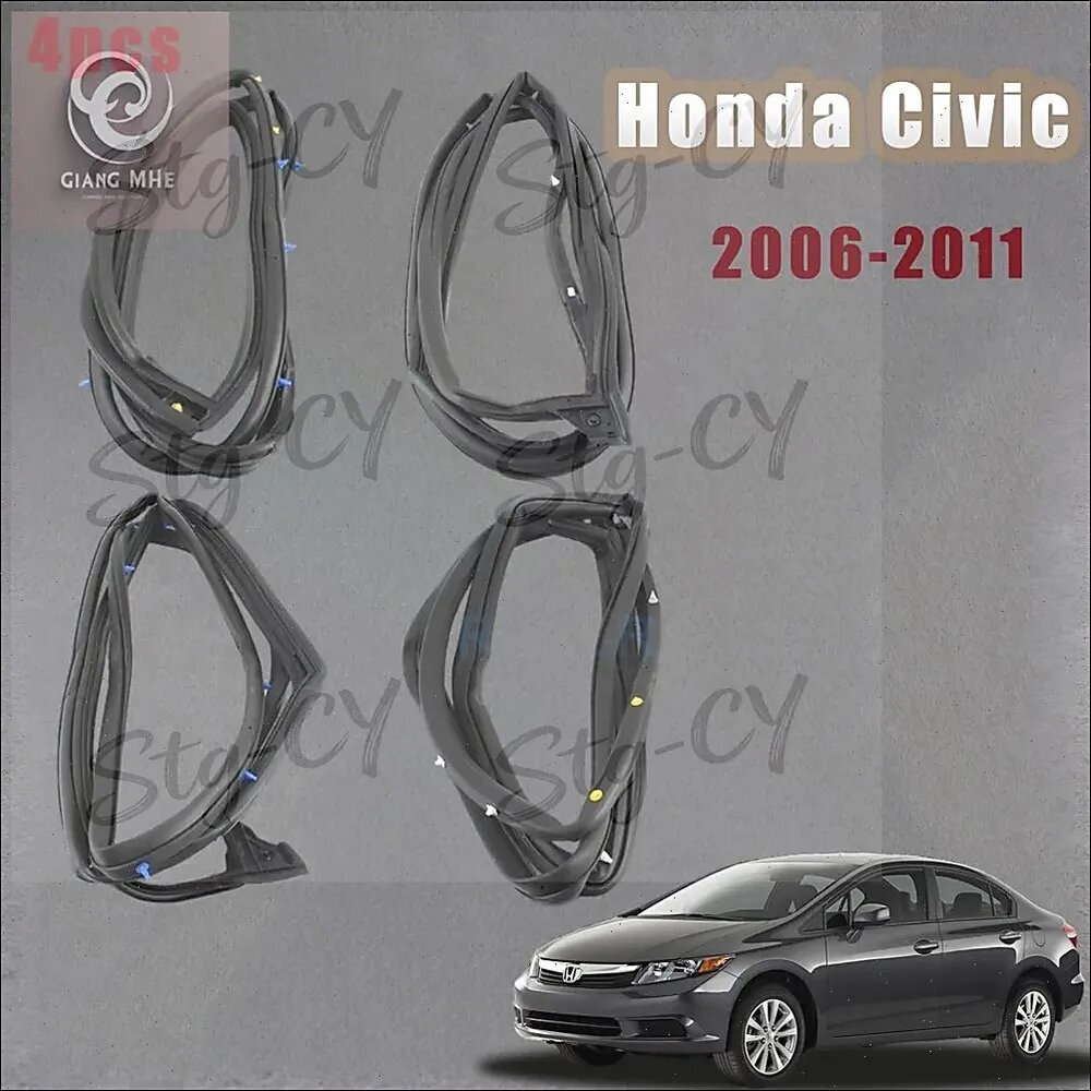 Подходит для Honda Civic 8 2006-2011 уплотнитель двери 4 шт. проёма