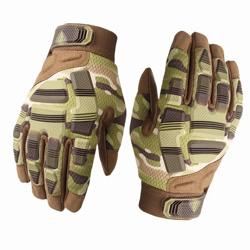 Тактические перчатки B33 из искусственной кожи L, dark camouflage