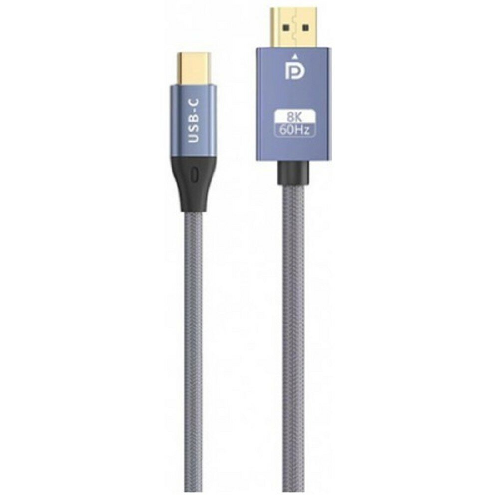 KS-is кабели KS-536PB Кабель адаптер двунаправленный USB-C M DisplayPort 1.4 M, 1.8м премиум