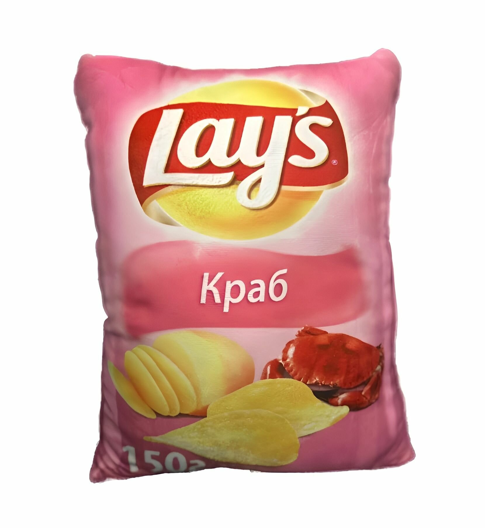 Мягкая игрушка Подушка чипсы "Lays" Краб, 45 см