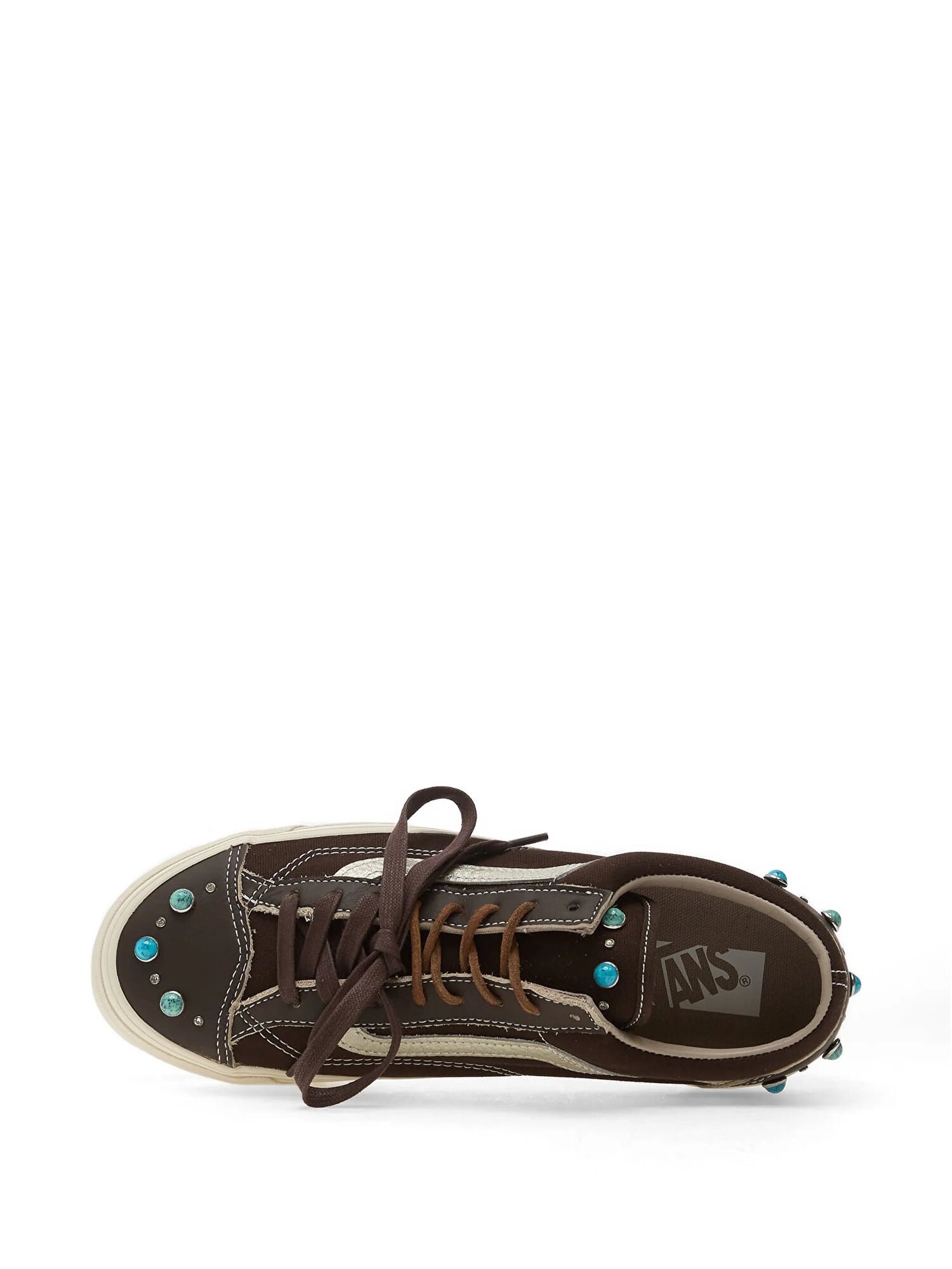 Кроссовки VANS Premium Old Skool, размер 12 US, коричневый/серый/оранжевый — фото 1