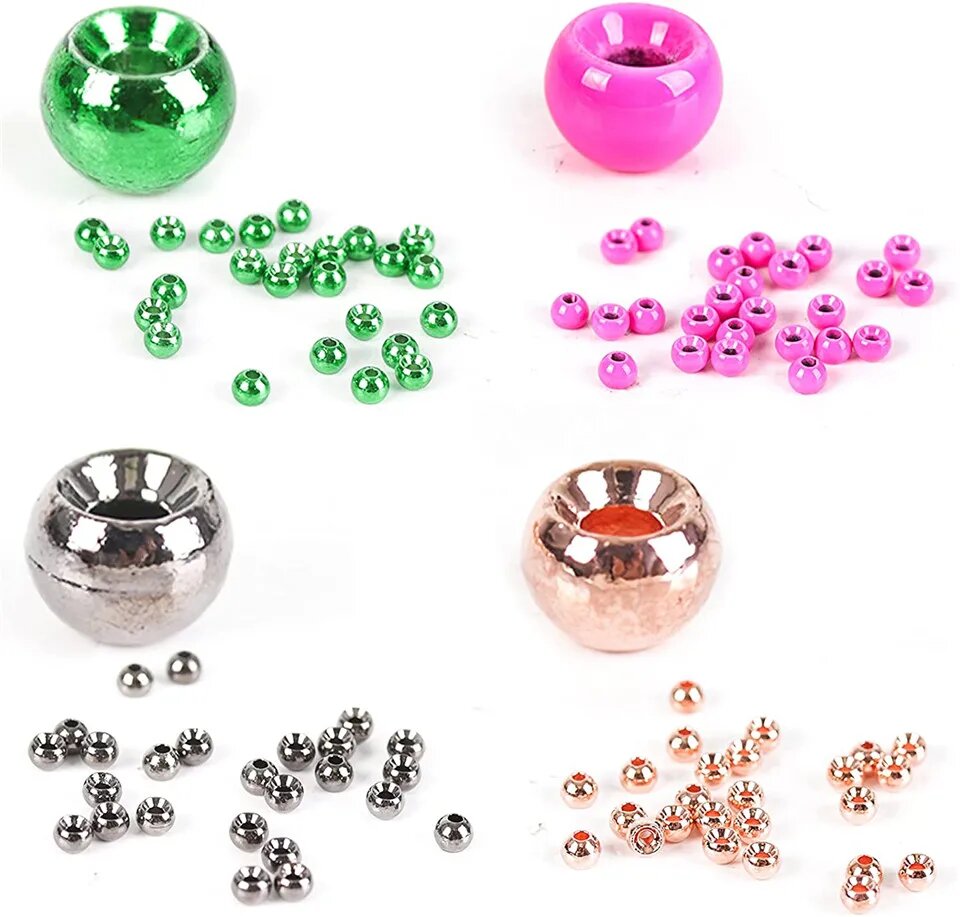 Вольфрамовые бусины для мушек Maximumcatch, 4.6mm, 100pc 4 color