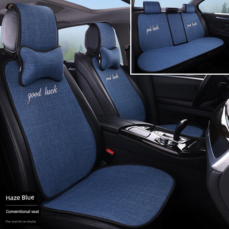 Сиденье для BYD Seagull с полным покрытием задних сидений, вышитый узор, дымчато-синий