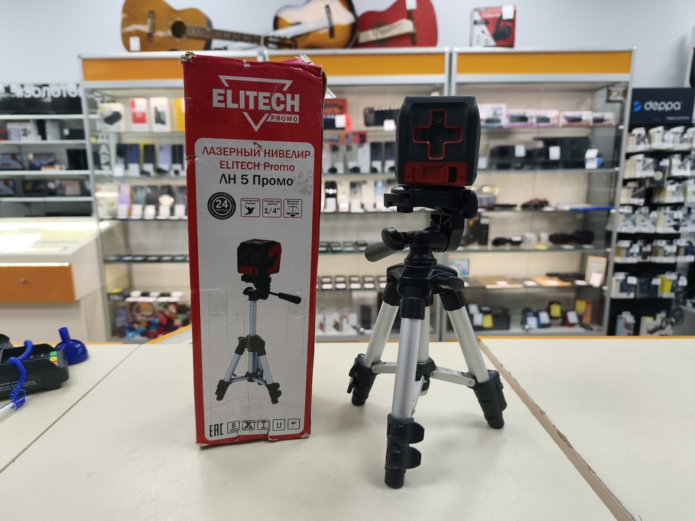 Нивелир лазерн. Elitech ЛН 5-ЗЕЛ Промо 2кл. лаз. цв. луч. зеленый 2луч. (Б/У) уценка