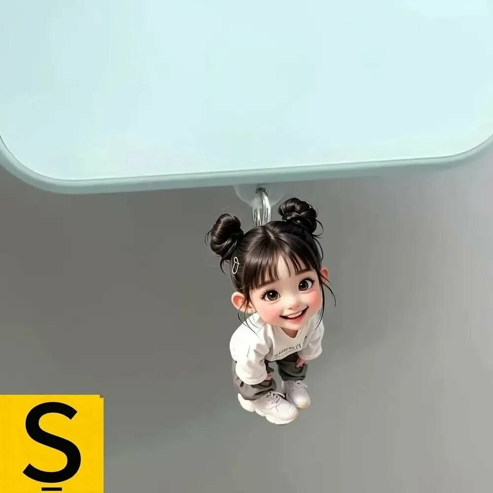 Акриловая 2D пылезащитная заглушка с брелком универсальная для смартфонов с разъемами Type-C и Lightning, 1 шт