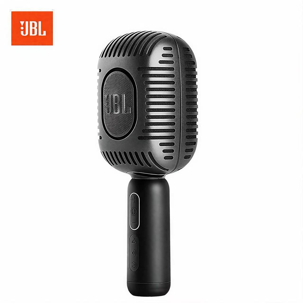 Микрофон JBL KMC650, беспроводной, Bluetooth, для караоке, 2 в 1, динамик, чёрный